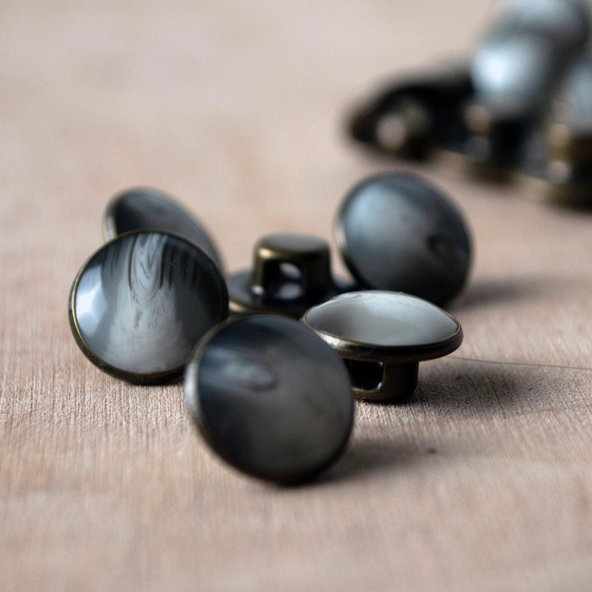 Moonstone & Antique Bronze Button