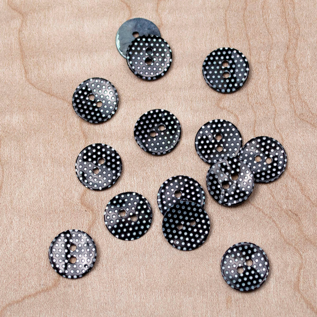 Tiny Dots on Black Buttons – Embellish Trims